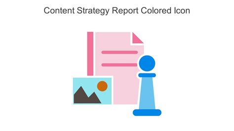 Content Strategy Report Colored Icon In Powerpoint Pptx Png And Editable Eps Format PPT PowerPoint