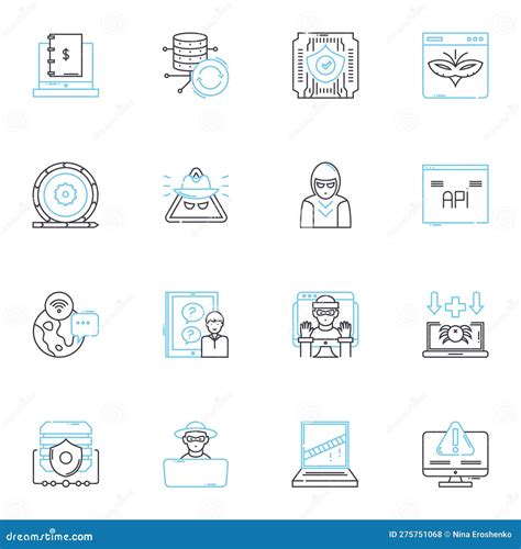 Fraudsters Linear Icons Set Deceit Scam Swindle Sham Trickster Con Artist Imposter Line