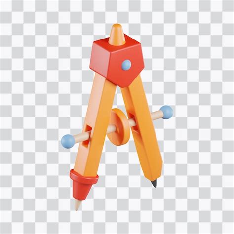 Premium Psd Architecture Drawing Compass 3d Icon