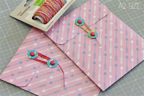 Unify Handmade Button And String Envelope Tutorial A2 Size