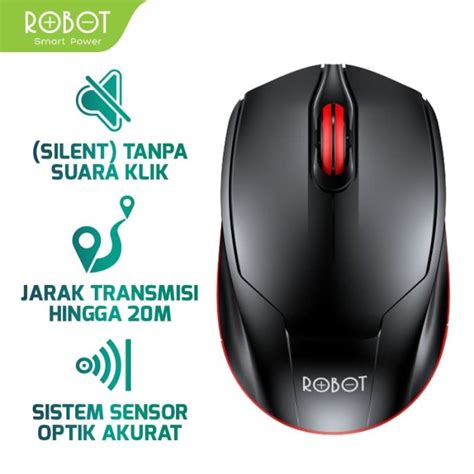 Promo ROBOT M310 Wireless 2 4 GHz Optical Mouse Garansi Resmi 1 Tahun