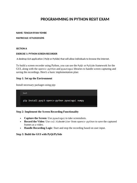 Programming In Python Exams Pdf