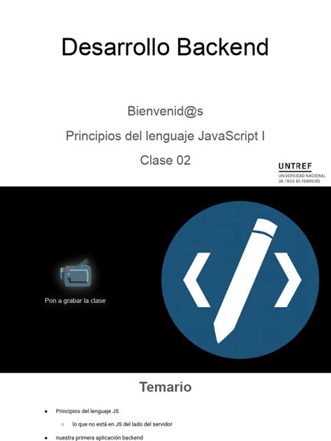 backend clase 02 pdf lenguaje de programación script java