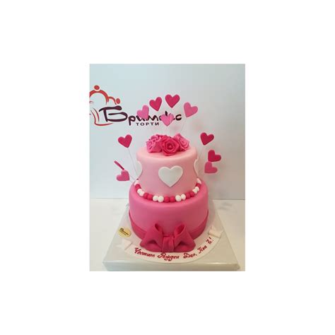 Торта Розов нюанс на супер цена Торти за рожден ден Tortibrimeks Bg 🍰 ️🥧