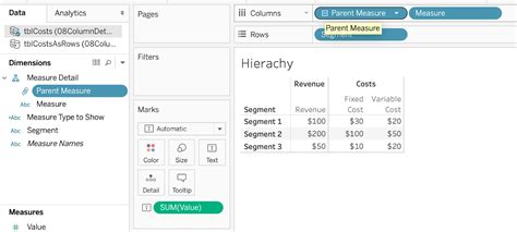 Tableau Column Total And Detail Show And Hide With A Parameter Or Hierarchy Big Data Dave