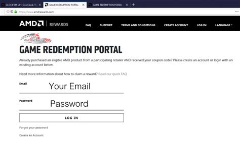 สอนวิธี Redeem Code เกมของ Amd My Rewords Clockem Up