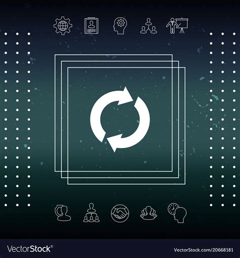 Reset Button Reload Arrows Royalty Free Vector Image