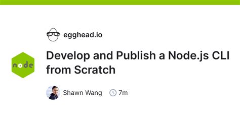 develop and publish a node js cli from scratch