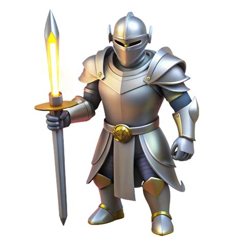 Fantasy Knight With Flaming Spear 3d Render Of Medieval Warrior