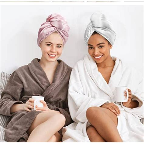 Badubg Микрофибърна кърпа за коса Увийте тюрбан за сушене на коса
