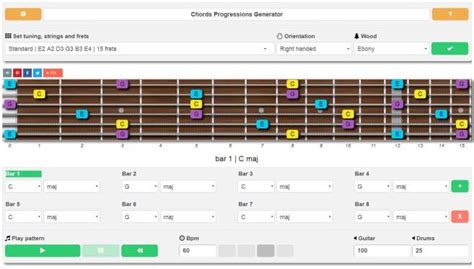 Free Online Guitar Chord Progression Generator Powenlock