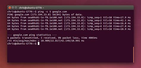 Команда Ping в Linux Что это такое и как использовать
