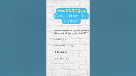 Ccna Quiz 15 Ip Subnetting Can You Answer Youtube
