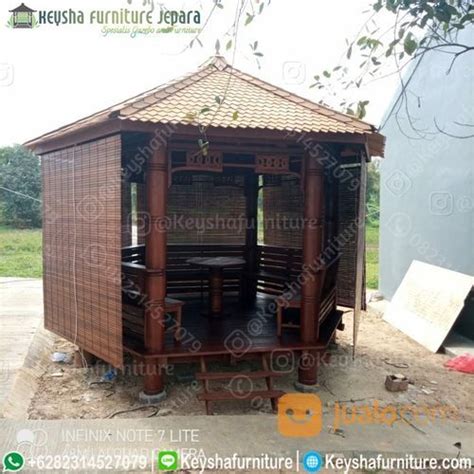 Gazebo Model Segi Enam Kayu Kelapa Gasebo Bundar Di Kab Jepara Jawa Tengah