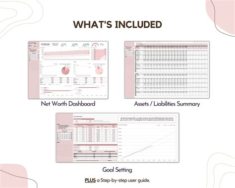 Net Worth Dashboard Excel Wealth Tracker Annual Budget Net Worth Tracker Etsy