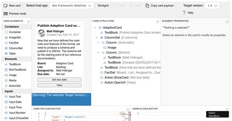 Adaptivecards Examples Codesandbox
