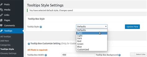 Wordpress Tooltips Video Tutorial 5 How To Use 7 Preset Stylesheet And Beautiful Color Schemes