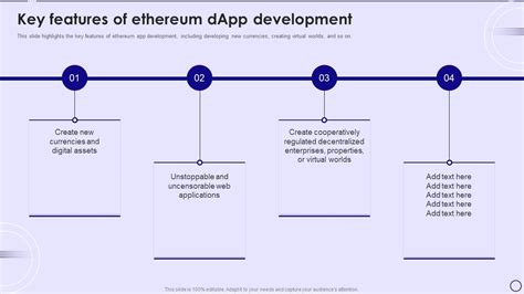 dapps it key features of ethereum dapp development ppt powerpoint