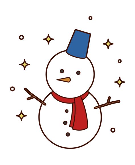 쓰러진 눈사람의 일러스트 무료 일러스트 소재집 Kukukeke