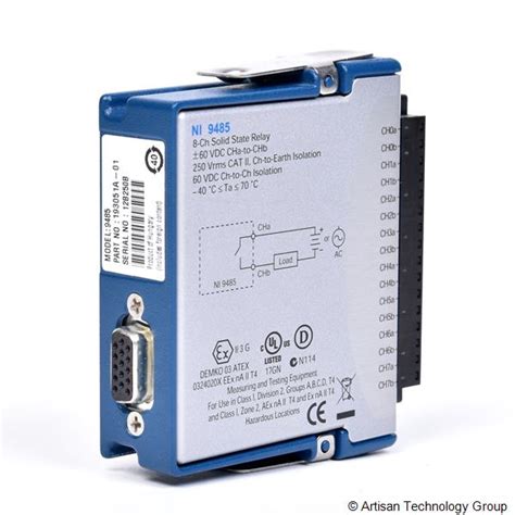 NI 9485 8 Channel C Series Relay Output Module Screw Terminal ArtisanTG