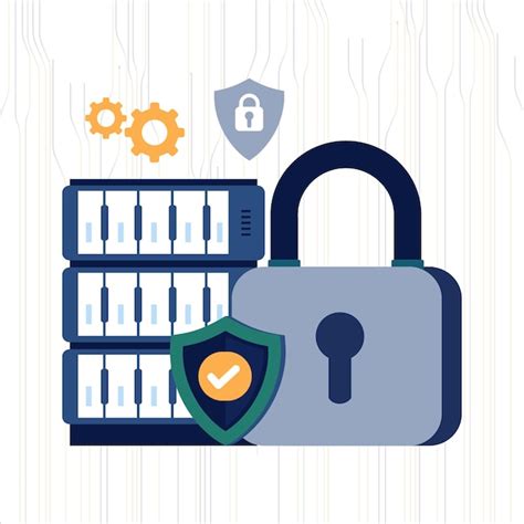 Premium Vector Vector Illustration Data Security And Cloud Computing