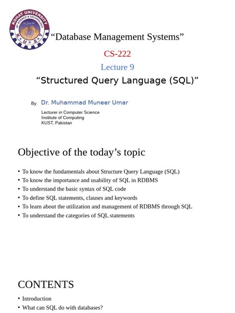 Database Systems Structured Query Language Sql Pdf Sql Relational Database
