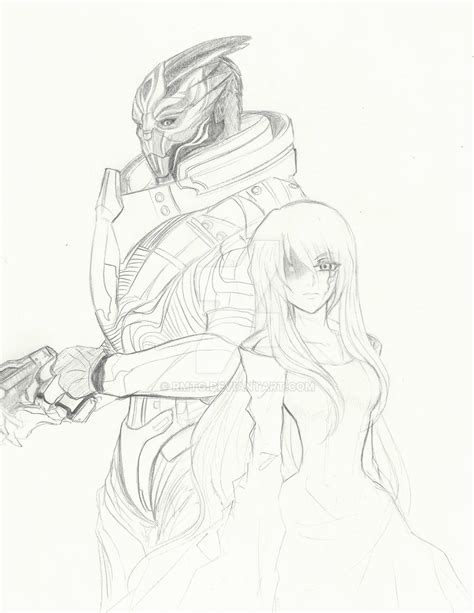 Mass Effect Nihlus Kryik And Jeanne Shepard By Rmtg On Deviantart