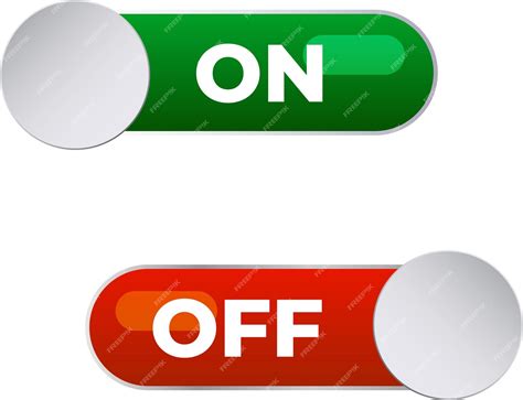 Premium Vector On And Off Toggle Switch Button