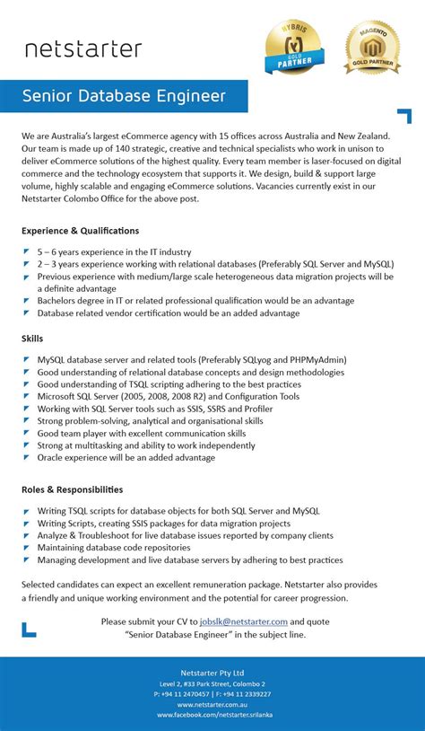 Senior Database Engineer