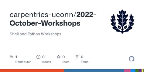 Github Carpentries Uconn2022 October Workshops Shell And Python Workshops