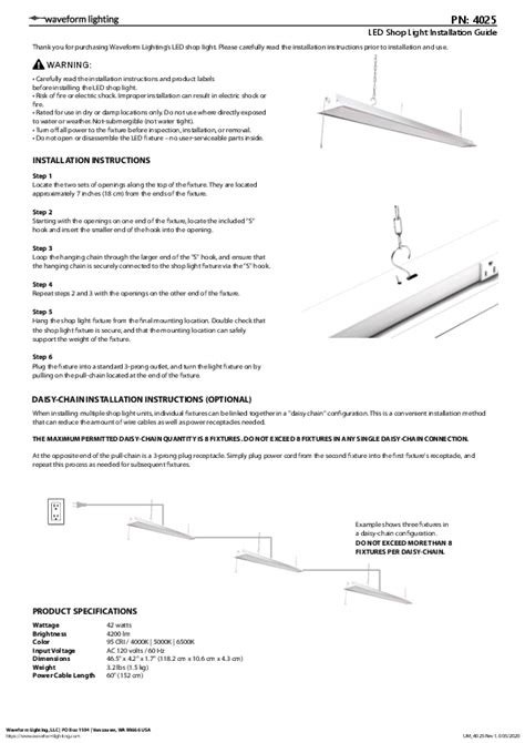 Waveform Lighting Device Database Waveform Lighting Device Database