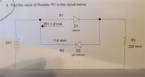 Solved Find The Value Of Resistor R In The Circuit Chegg Com