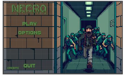 Main Menu Screen For A Zombie Game I Am Making Pretty Proud For My First Large Scale Pixel Art