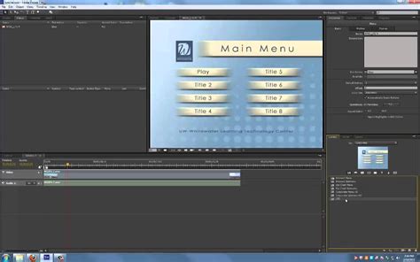 Adobe Encore Cs Tutorial Creating Menus And Timelines Youtube Throughout Encore Cs6 Menu