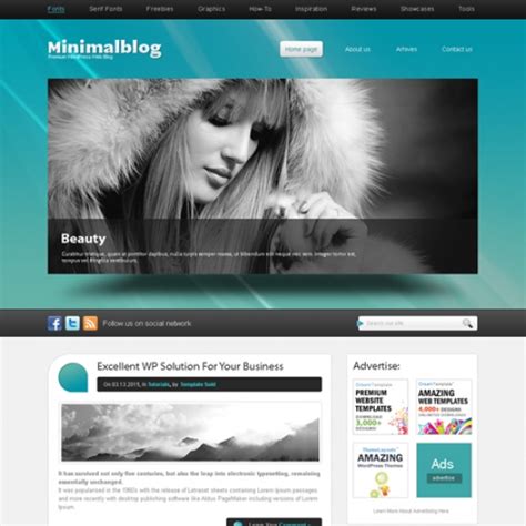 Minimal Css Template Blog Style Website Templates