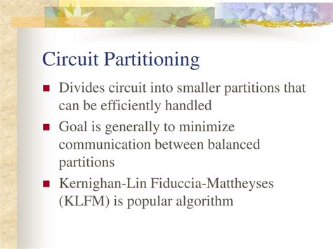 Ppt Circuit Partitioning Powerpoint Presentation Free Download Id4174110