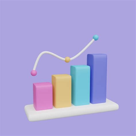 차트 다이어그램 스키마 그래프 비즈니스 프레젠테이션 개념 현실적인 3d 객체 프리미엄 벡터