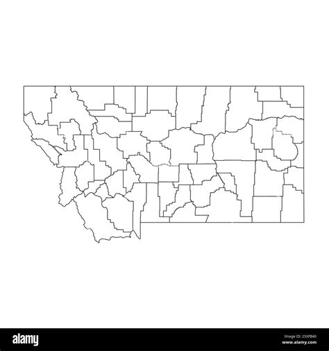 Montana Mt Detailed Political Map Of Us State Administrative Map