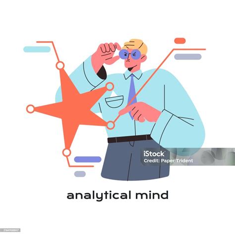 Analytical Mind Concept Employee With Logical Mindset Does Research