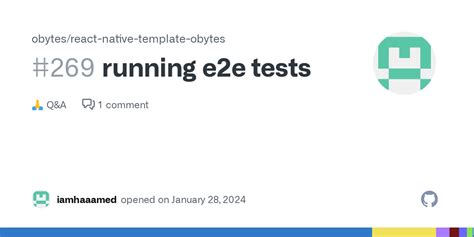 running e2e tests · obytes react native template obytes · discussion