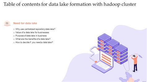 Q378 Table Of Contents For Data Lake Formation With Hadoop Cluster Ppt Example