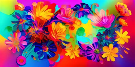Abstract Floral Design Generative Ai Illustration Stock Illustration Illustration Of