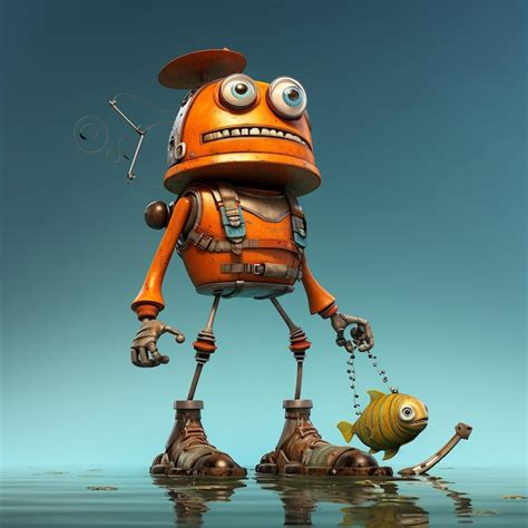 Premium Ai Image A Robot Illustration Design