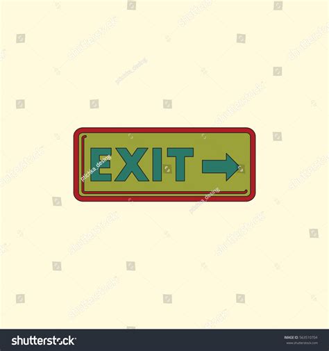 Exit Way Sign Vector Illustration Flat Stock Vector Royalty Free Shutterstock
