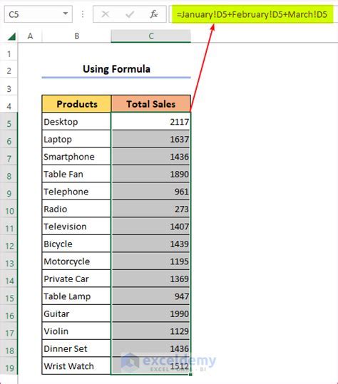 Pull Data From Multiple Sheets In Excel
