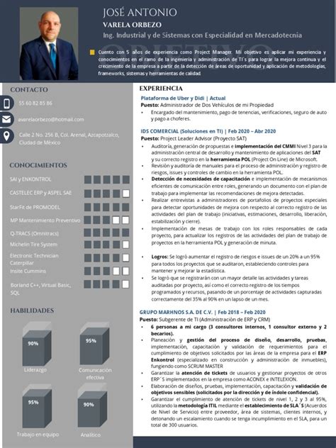 Cv José Antonio Varela Orbezo Pdf Computadoras