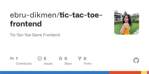 Github Ebru Dikmentic Tac Toe Frontend Tic Tac Toe Gane Frontend