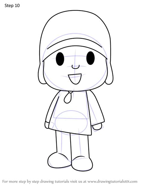 How To Draw Pocoyo From Pocoyo Pocoyo Step By Step
