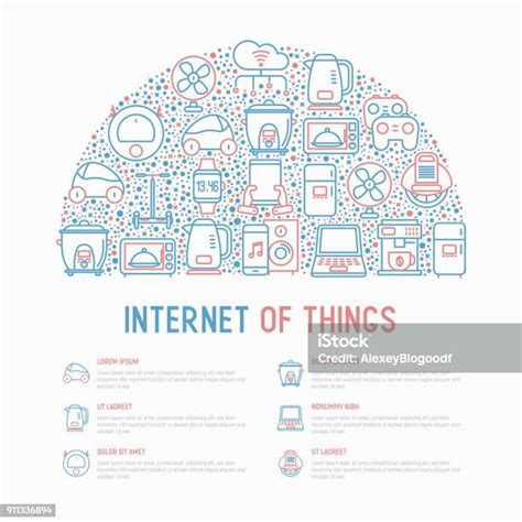 얇은 선 아이콘으로 30 원에 것 들 개념의 인터넷 노트북 스마트 시계 클라우드 컴퓨팅 기술 주전자 스피커 스마트 자동차 로봇 진공 배너 웹 페이지 인쇄 매체에 대 한 벡터