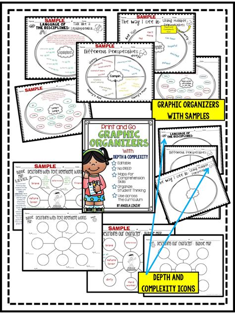 lights camera teach graphic organizers with depth and
